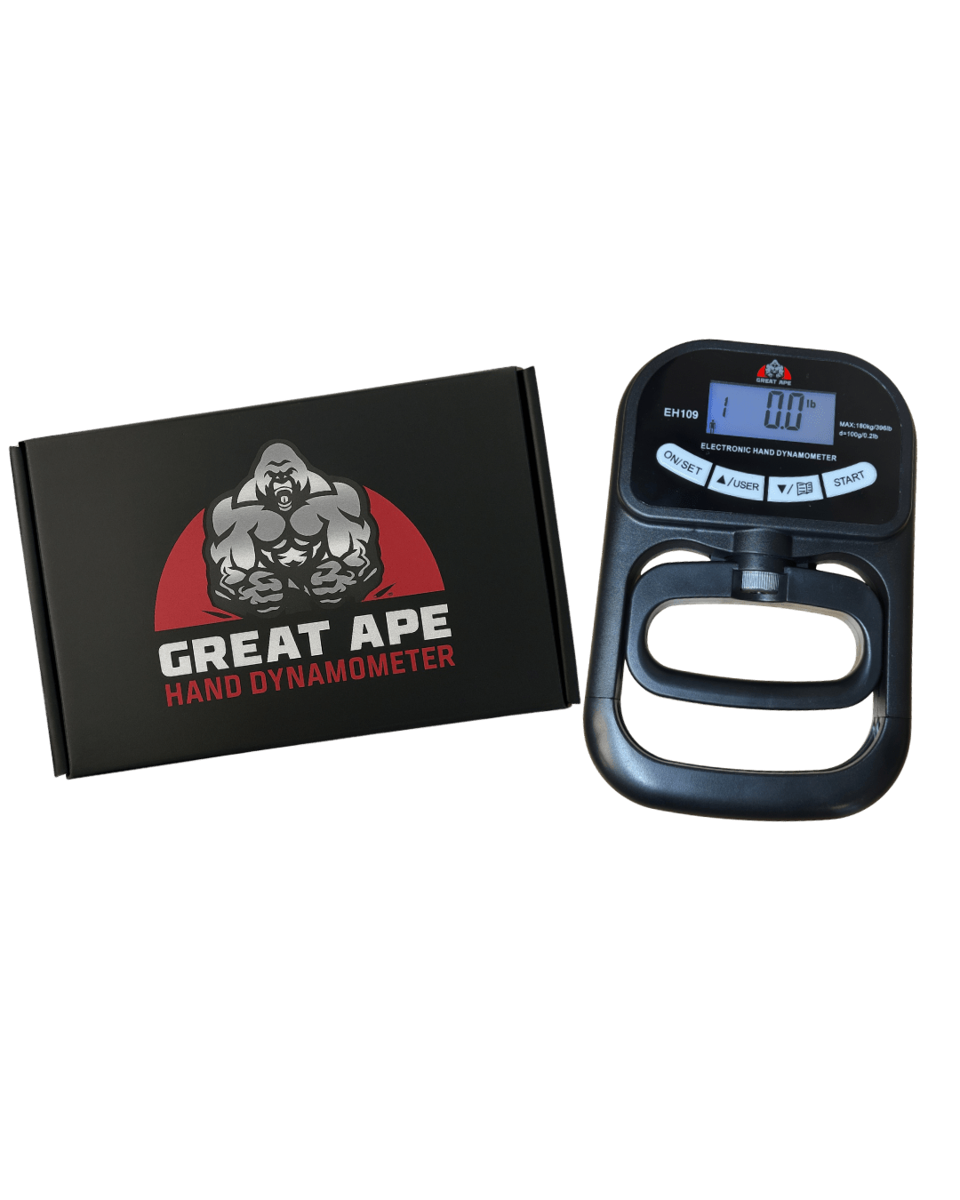 Great Ape Grip Strength Tester - Hand Dynamometer - Professional Grip ...